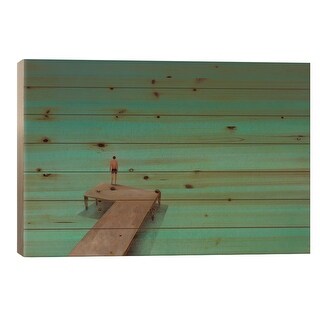 Seascape Print On Wood by Flavia Cuddemi - Multi-Color - Bed Bath ...