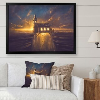 Designart "Christian Church Foundation" Traditional Framed Wall Decor ...