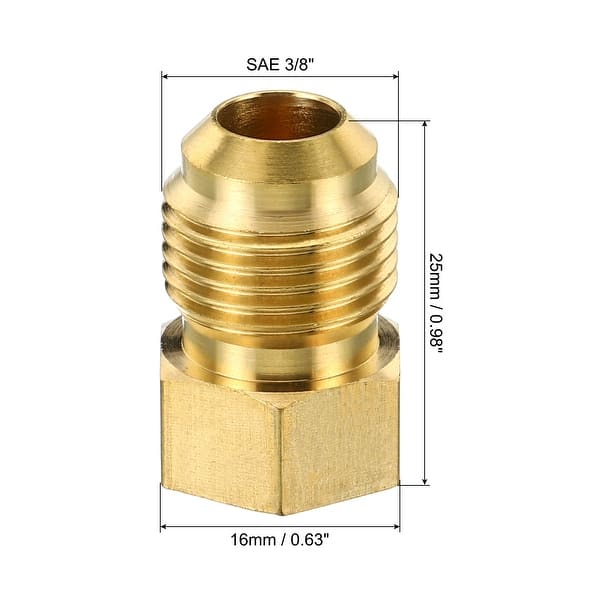 Brass Flared Plug, 3 Pack SAE Flare Tube Fitting 45 Degree Fittings ...