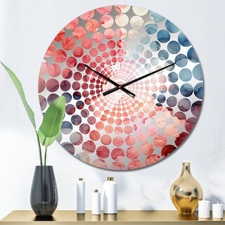 Designart "Liquid Purity Ink Wave Abstract In Red & Blue V" Blue ...