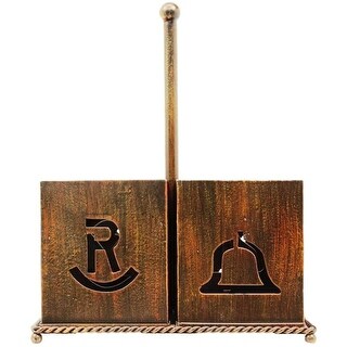 Western Moments Utensil Caddy Branded Rustic Ranch Brown - Bed Bath ...