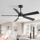 Airsurfer 52 In Low Profile Ceiling Fan with Light, 5 Blade Fan, 3 CCT ...