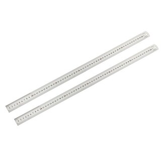 Straight Ruler 600mm 24" Metric Stainless Steel Measuring Tool 2pcs ...