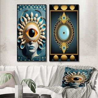 Designart "Radiant Eye Of The Beholder II" Modern Abstract Wall Art ...