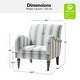 Seip Classic and Contemporary Striped Arm Chair with Spindle Wood Legs ...