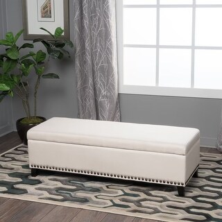 Moden style ottoman with studded base,for living room and bedroom - Bed ...