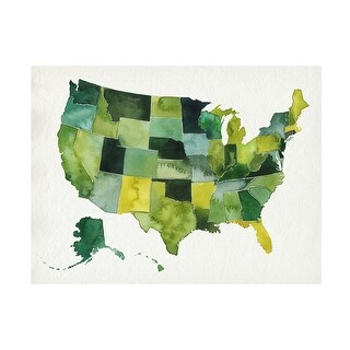 Grace Popp 'USA in Watercolor I' Canvas Art - Bed Bath & Beyond - 39539392