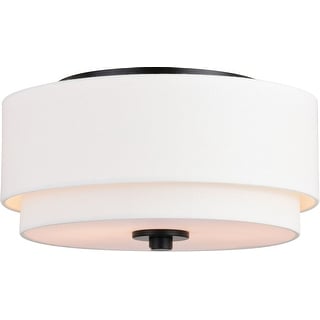 Vaxcel Lighting C0278 Burnaby 2 Light 13" Wide Flush Mount Drum - Bed ...