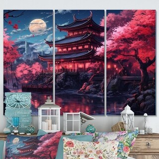 Designart "Japan Land Of The Samurai I" Japanese Canvas Prints Set ...