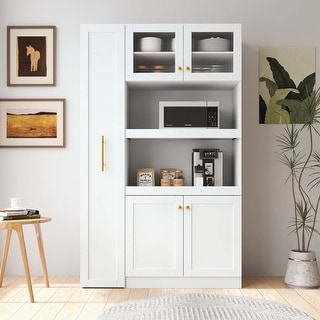 Kitchen Pantry Cabinet with Advanced Storage Options and Stylish Design ...