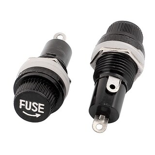 2 Pcs AC125V/15A 250V/10A 12mm Thread Panel Mounted Fuse Holder 5x20mm ...