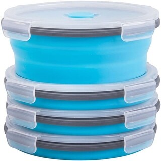 Food Storage Containers Round 27 oz Blue - Bed Bath & Beyond - 39140557