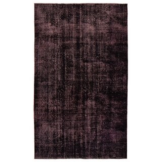 ECARPETGALLERY Hand-knotted Color Transition Dark Burgundy Wool Rug - 5 ...