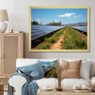 Designart "Solar Panels Renewable Energy I" Architecture Framed Canvas ...