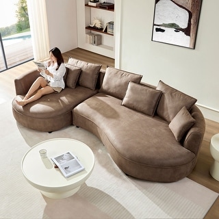 L-Shaped Sectional Sofa Set with Chaise - Large Modern Fabric Couch for ...