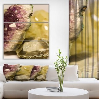 Designart "Crystals'Stone Photographic on Wrapped Canvas set - 28x36 ...