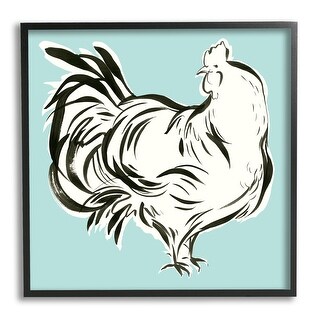 Stupell Abstract Hen on Framed Giclee Art Design by Laura Marr - Bed ...