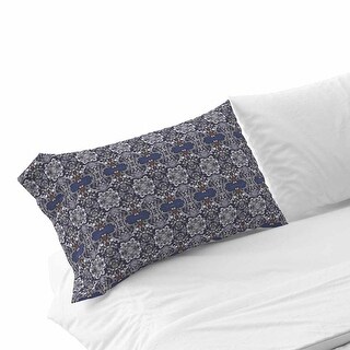 Shalimar Diamond Pillow Case 30x20 in Indigo, Grey, Orange - Bed Bath ...