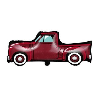 Pack of 10 Red Metallic Vintage Truck Party Balloons - Bed Bath ...