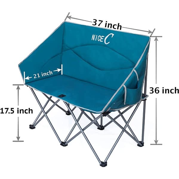 Loveseat, Double Camping Chair, Oversized Folding Camp seat with Strap ...