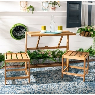 SAFAVIEH Outdoor Living Belamy Transformer Bench. - 63" W x 20" D x 32 ...