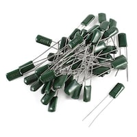50 Pcs Radial Leads Polyester Film Cap Capacitors Green 2A182J 100V 1 ...
