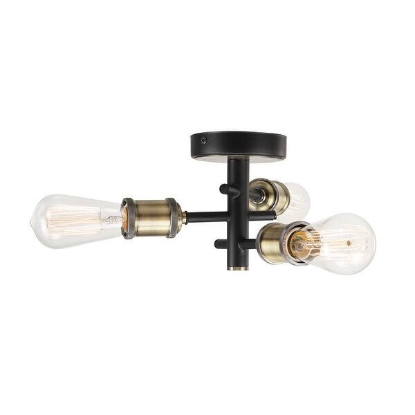 Globe Electric 60627 Shipka 3 Light 10" Wide Semi-Flush Ceiling - Bed ...