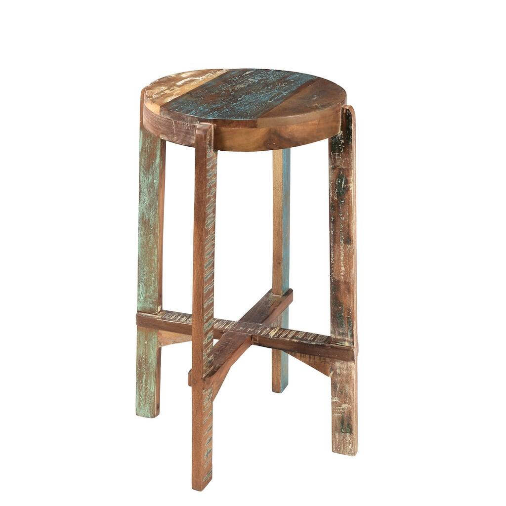 Bengal reclaimed wood bar stool - 30 - Overstock - 32868376