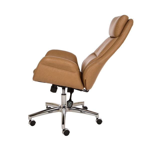 Glitzhome Modern High Back Adjustable Swivel Office Chair with Wheels Ergonomic
