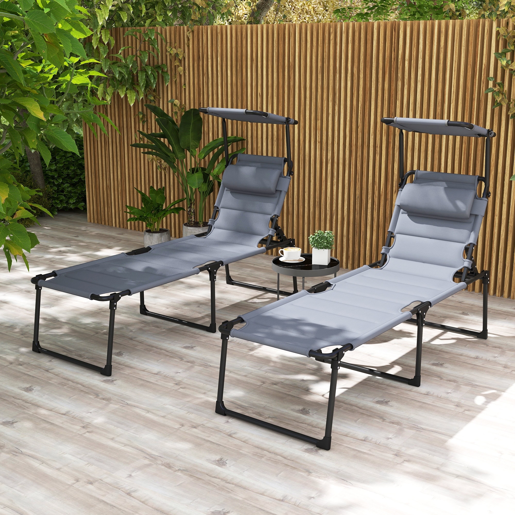 Adjustable 4 Position Folding Lounge Chair Camping Cot Bed with Pillow Thicked Mattress Bed Bath Beyond 38299968