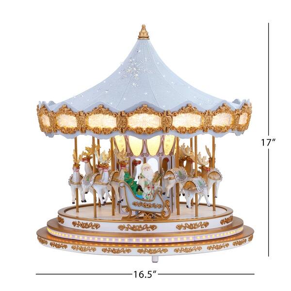 90th Anniversary Collection - Animated & Musical Crystal Carousel, Ice ...