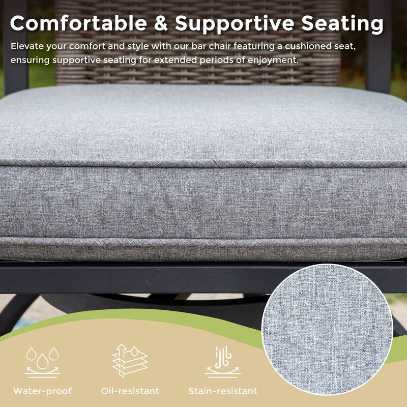 Teluk Extra Wide Swivel Bar Stools (Set of 2) by Havenside Home - On ...