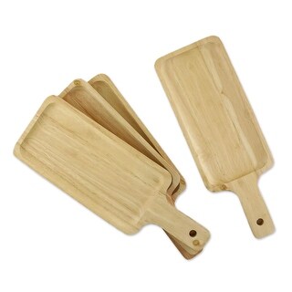 Novica Handmade Fun Meal Wood Serving Plates (Set Of 4) - Bed Bath ...