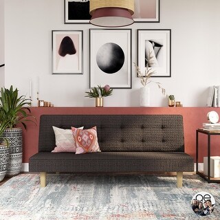 Tamlin Futon, Gray Linen - Bed Bath & Beyond - 36341048