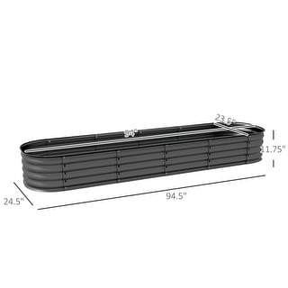 Outdoor Elevated Oval Planter Box Vegetable Nursery Raised Garden Bed ...