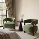 Christopher Knight Home - Modern Curved Upholstered Accent Arm Chair ...