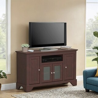 48" TV Stand Elegant Cherry Media Console,Modern TV Stand with Storage ...