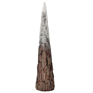 25.25" Flocked Bark Cone Christmas Tree Decoration - Bed Bath & Beyond ...