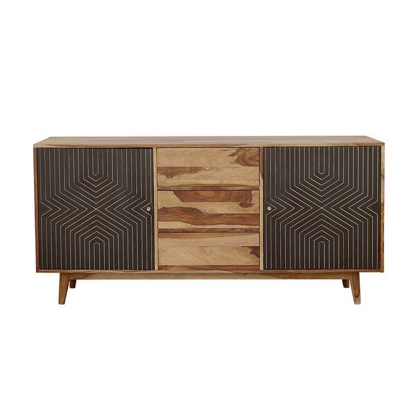 Partridge Natural Sheesham Rectangular 2-door Server - On Sale - Bed ...