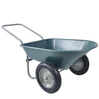 Garden Two Wheeled Trolley with 2 Large 15" Inflatable Wheels for ...