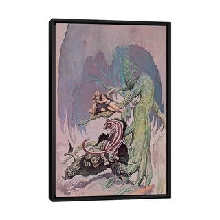 iCanvas "Lost On Venus" by Frank Frazetta Framed Canvas Print - Bed ...