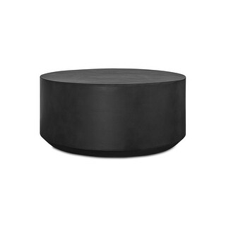 Aurelle Home Garsia Modern Drum-Style Outdoor Coffee Table - Bed Bath ...