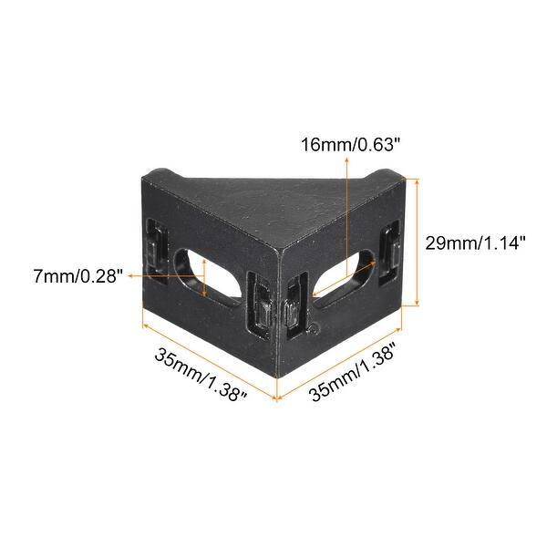 5Pcs Inside Corner Bracket Gusset 35x35x29mm 3030 Angle Connectors Black - Bed Bath & Beyond ...