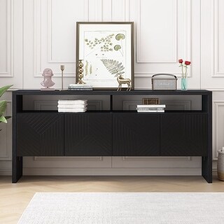 Modern Adequate Storage Cabinet with Double-Storey Tabletop and Ample ...