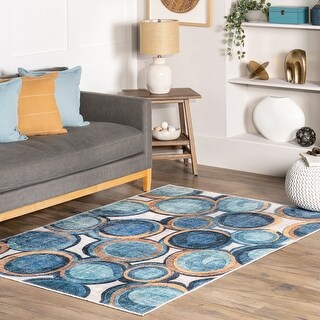Nuloom Avie SpinClean Bubbles Machine Washable Area Rug - Bed Bath ...