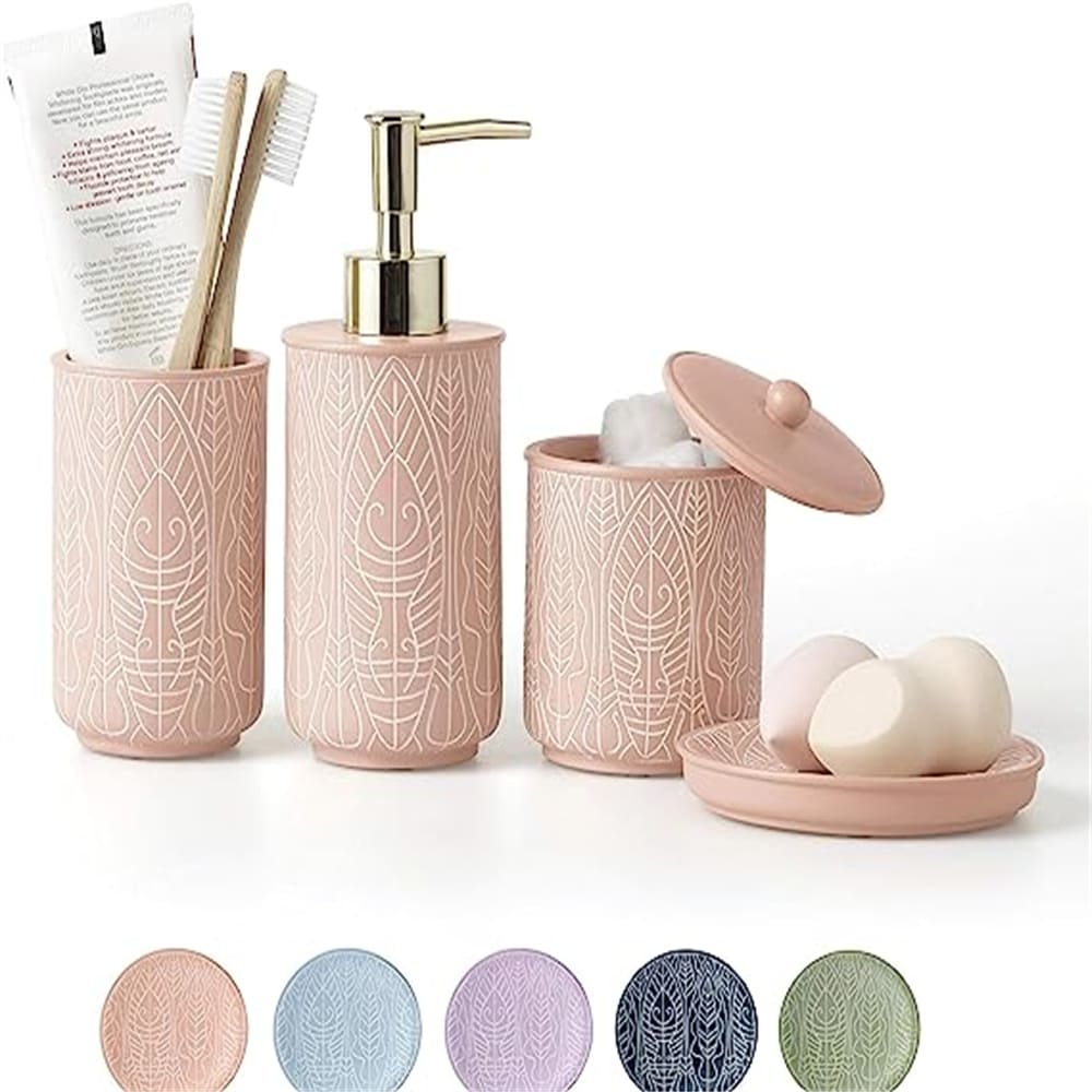 Blush pink bathroom accessories store