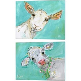 Molly Susan Strong 'Goat & Cow' Canvas Art (Set of 2) - Bed Bath ...
