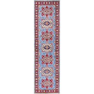 Shahbanu Rugs Intel Blue, Hand Knotted Natural Dyes, Pure Wool Densely ...