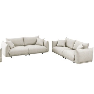 Livingroom Fabric Upholstered Combination Sofa Set Futon Sectional Sofa ...