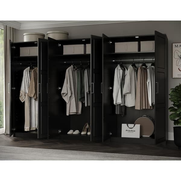 solid black wardrobe